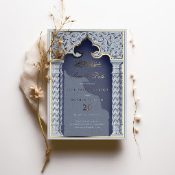 Majestic Islamic Arch Save the Date Foil Invitation | Zazzle