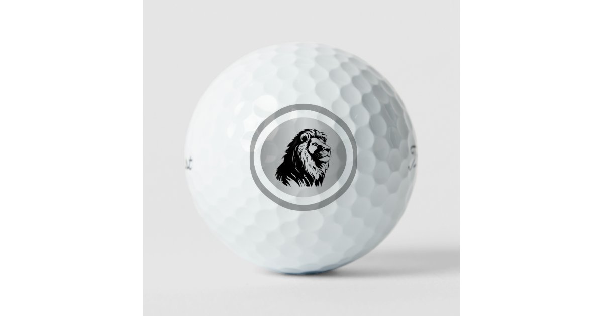 Majestic Lion Embellished Golf Balls | Zazzle