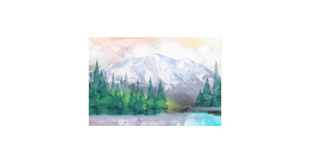 Majestic Mountain Canvas Print | Zazzle