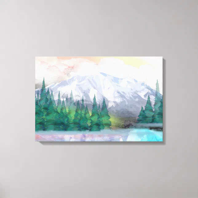 Majestic Mountain Canvas Print | Zazzle