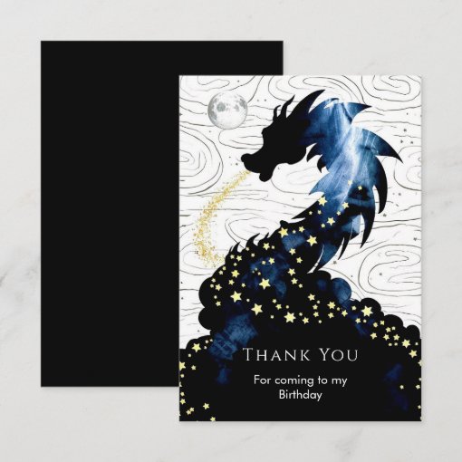Majestic Mythical Dragon Birthday Thank You Card | Zazzle