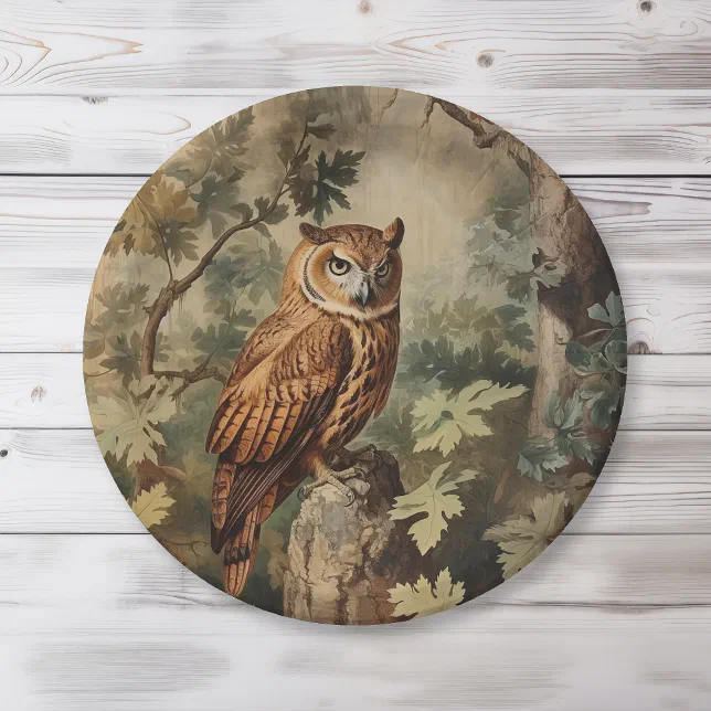 Majestic Owl in a Forest Paper Plates | Zazzle