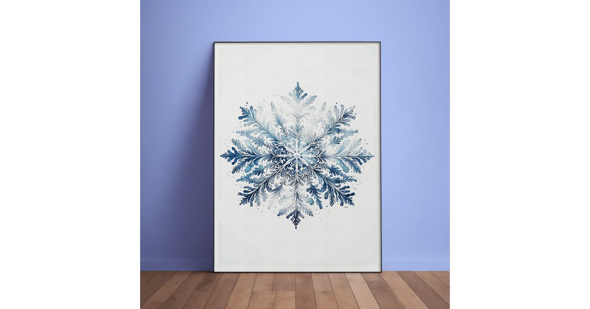 Majestic Snowflake Poster | Zazzle