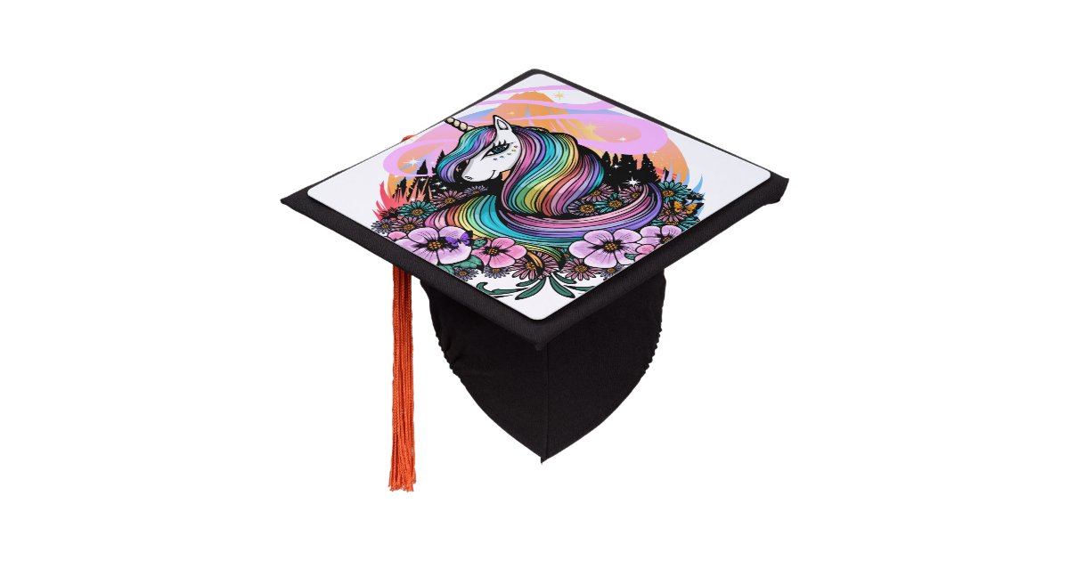 Majestic Unicorn Graduation Cap Topper | Zazzle