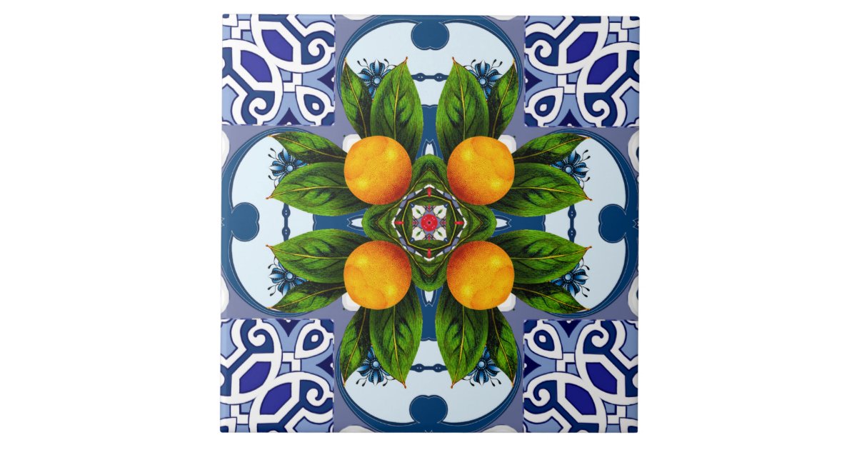 Majolica,Mediterranean tiles, Ceramic Tile | Zazzle