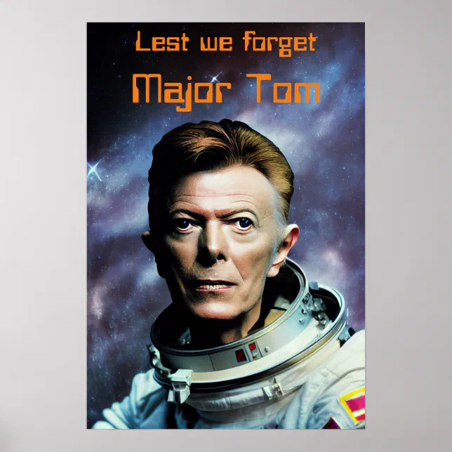 Major Tom Bowie Starman Poster | Zazzle