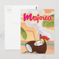 majorca vintage travel poster. postcard | Zazzle