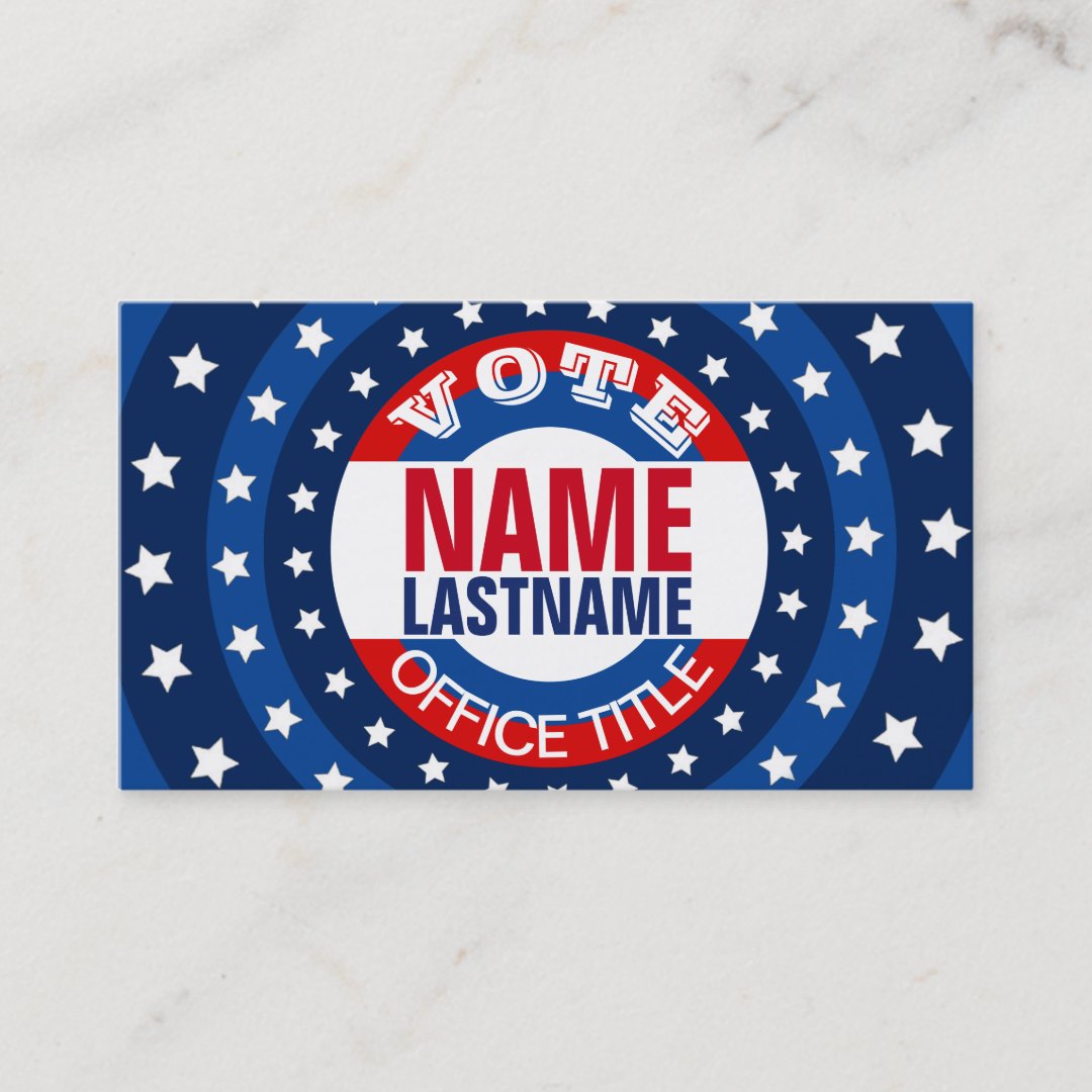 Make a Campaign Template Business Card | Zazzle