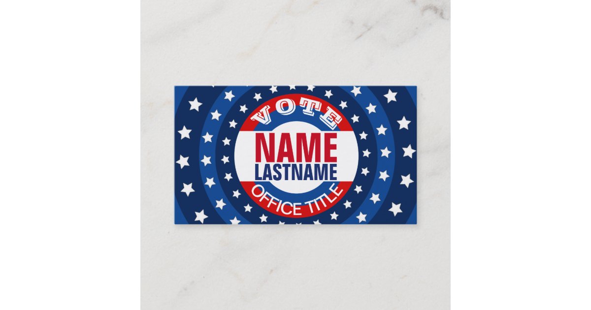 Make a Campaign Template Business Card | Zazzle