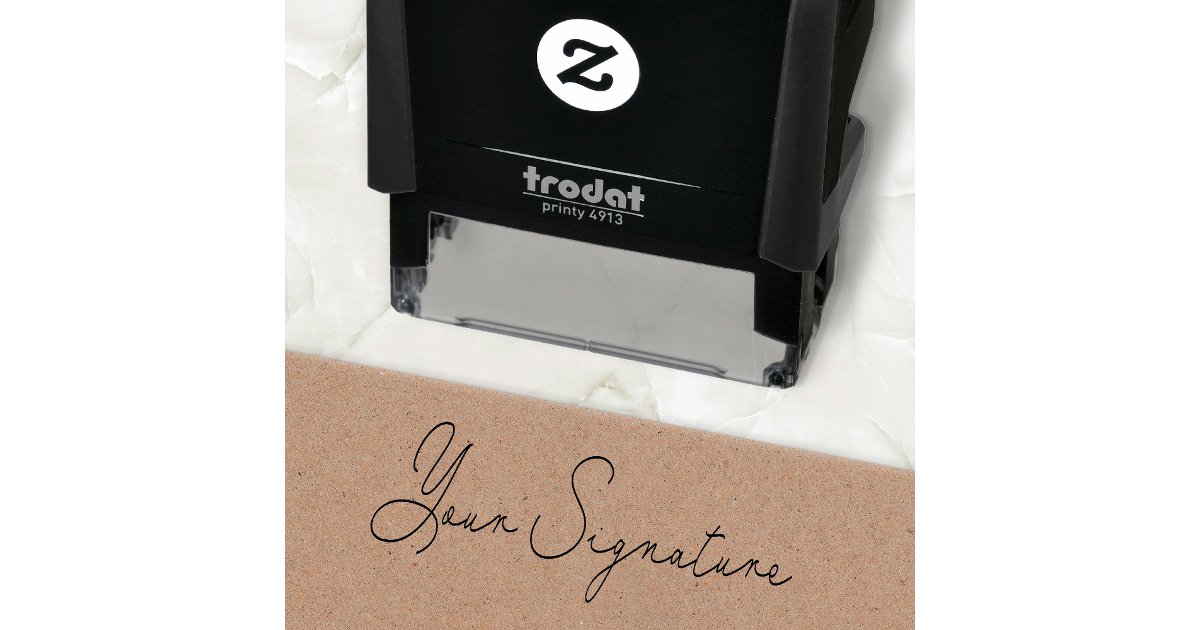 Make a Custom Signature Self-Inking Rubber Stamp | Zazzle