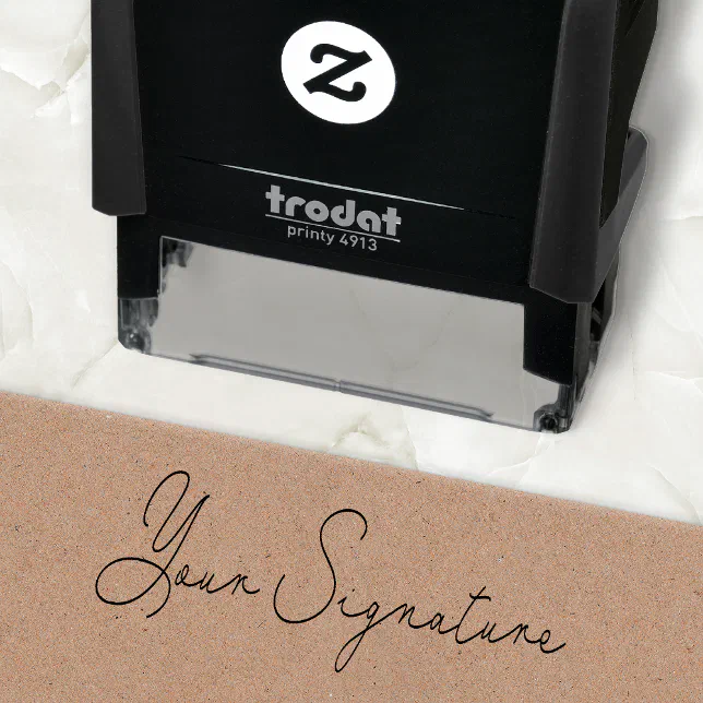Make a Custom Signature Self-Inking Rubber Stamp | Zazzle