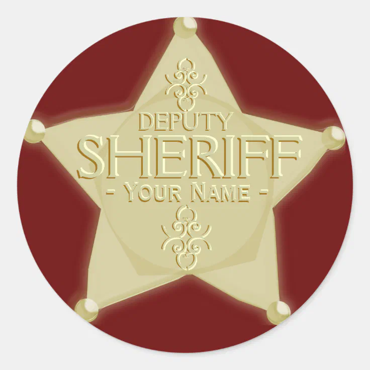 Make a Deputy Sheriff with Name Badge Sticker | Zazzle