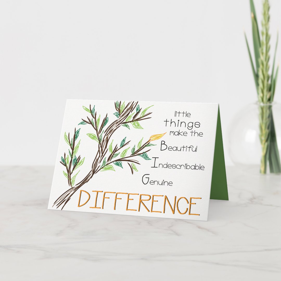 Make a Difference Thank You Card | Zazzle