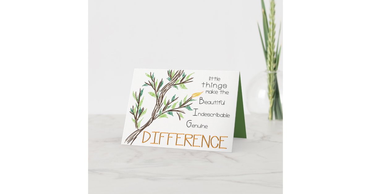 Make a Difference Thank You Card | Zazzle