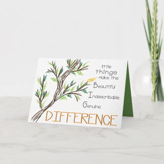 Make a Difference Thank You Card | Zazzle