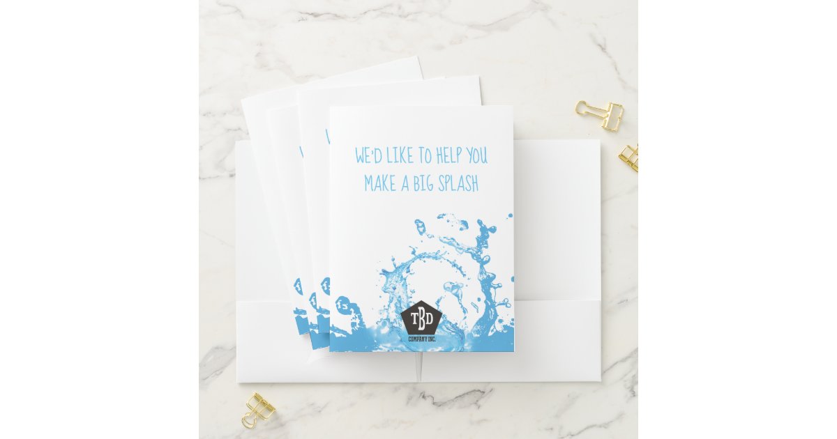 Make a splash employee onboarding welcome folder | Zazzle