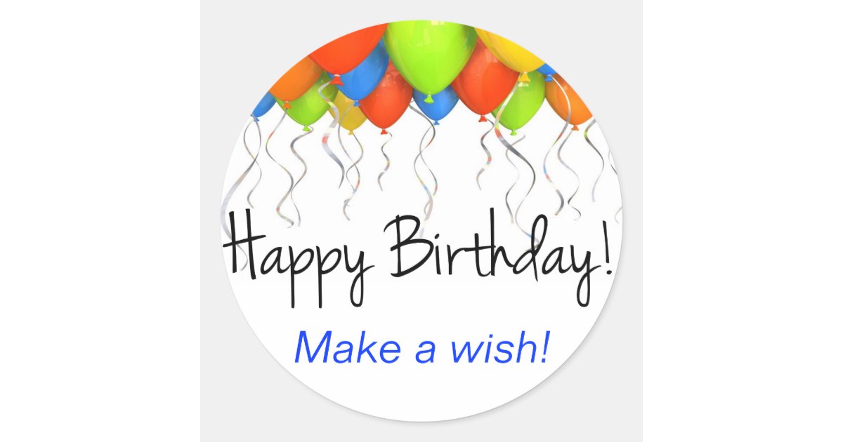Make a Wish Birthday Stickers | Zazzle