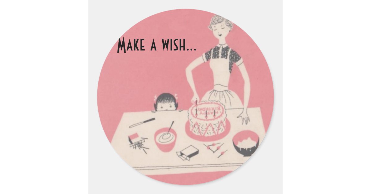 Make a wish... classic round sticker | Zazzle