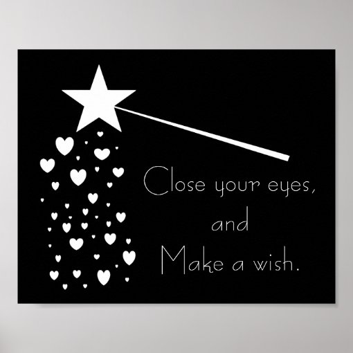 Make a Wish Frameable Poster | Zazzle