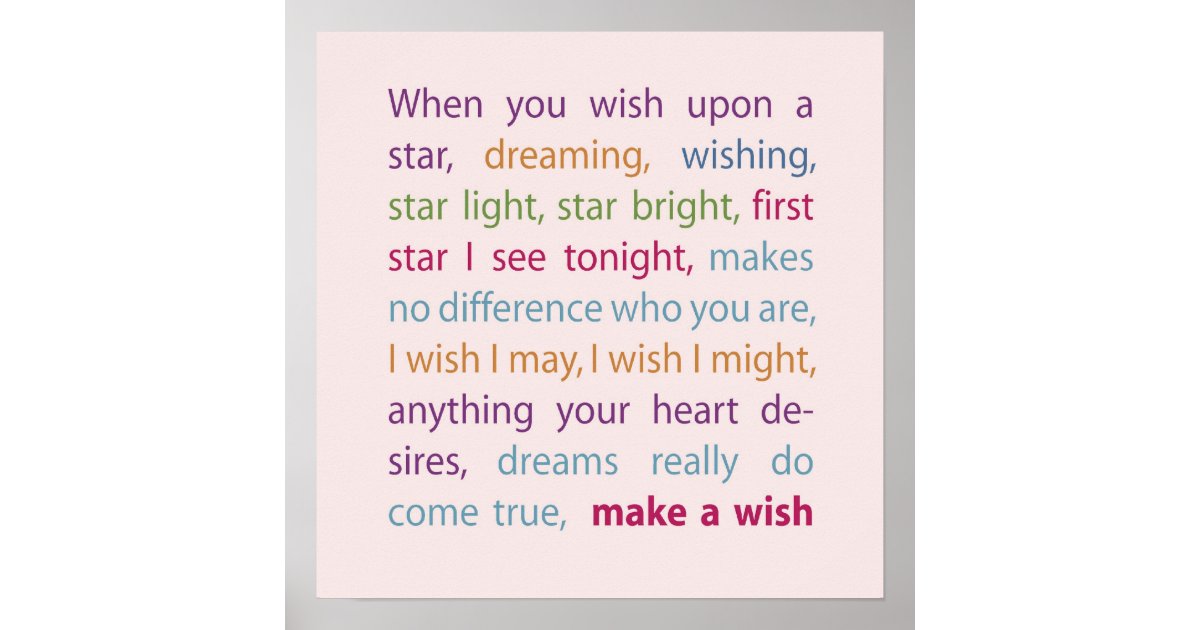 Make a Wish Poster | Zazzle