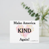Make America KIND again. Anti-trump Postcard | Zazzle