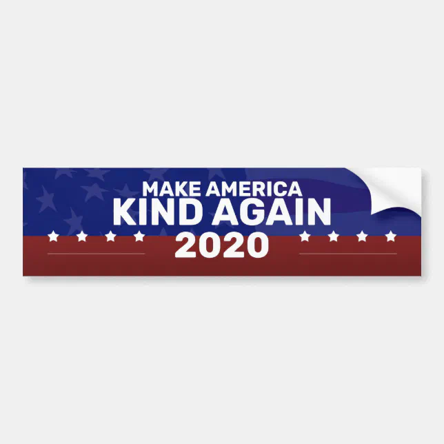 MAKE AMERICA KIND AGAIN BUMPER STICKER | Zazzle