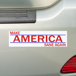 Make America Sane Again Bumper Sticker | Zazzle