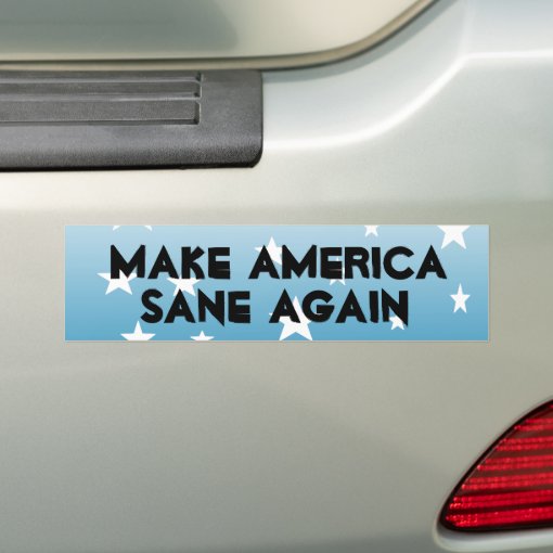 Make America Sane Again Bumper Sticker | Zazzle