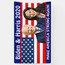 Make America Strong Again Biden and Harris 2020 Banner | Zazzle