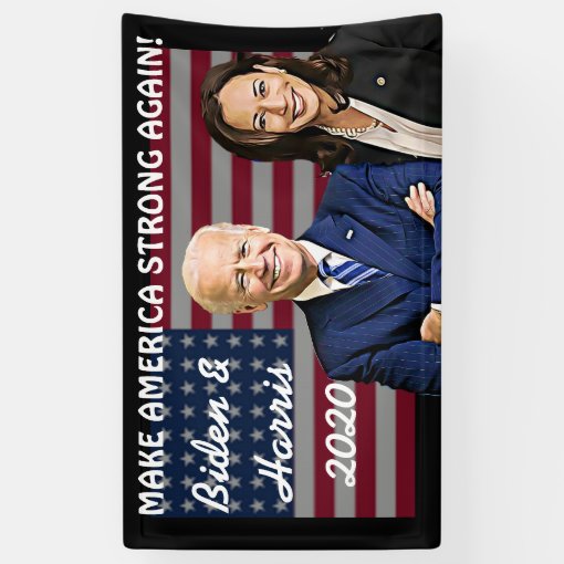 Make America Strong Again Biden and Harris 2020 Banner | Zazzle