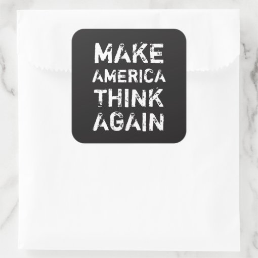 MAKE AMERICA THINK AGAIN Social Justice Stickers | Zazzle