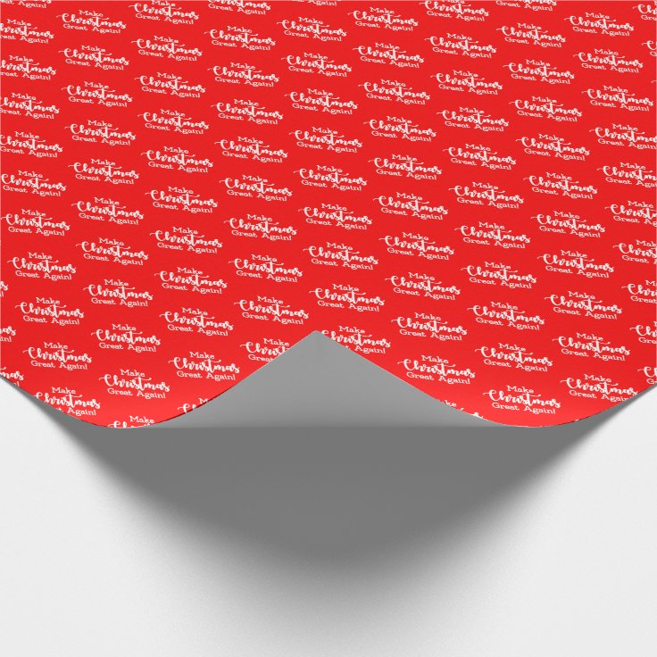 Make Christmas Great Again Trump MAGA funny gift Wrapping Paper | Zazzle