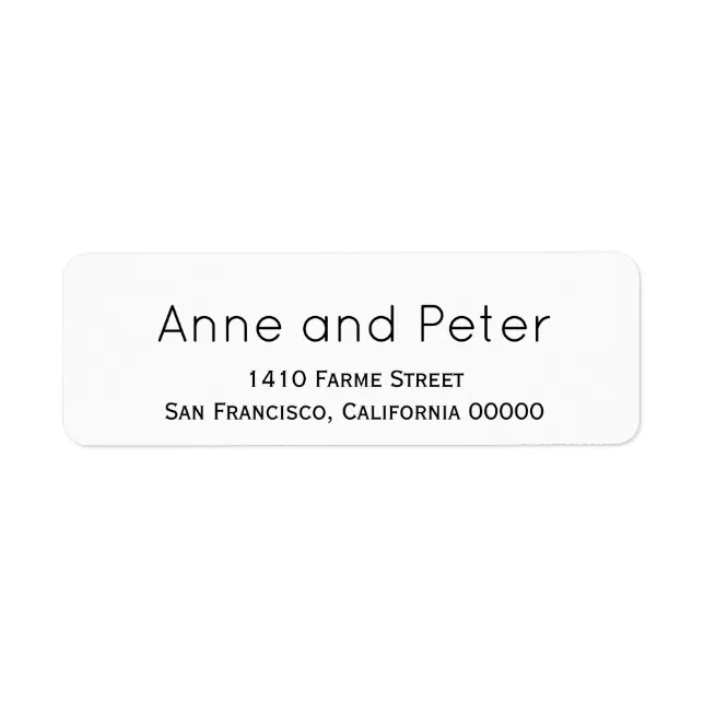 make custom name elegant white wedding label | Zazzle
