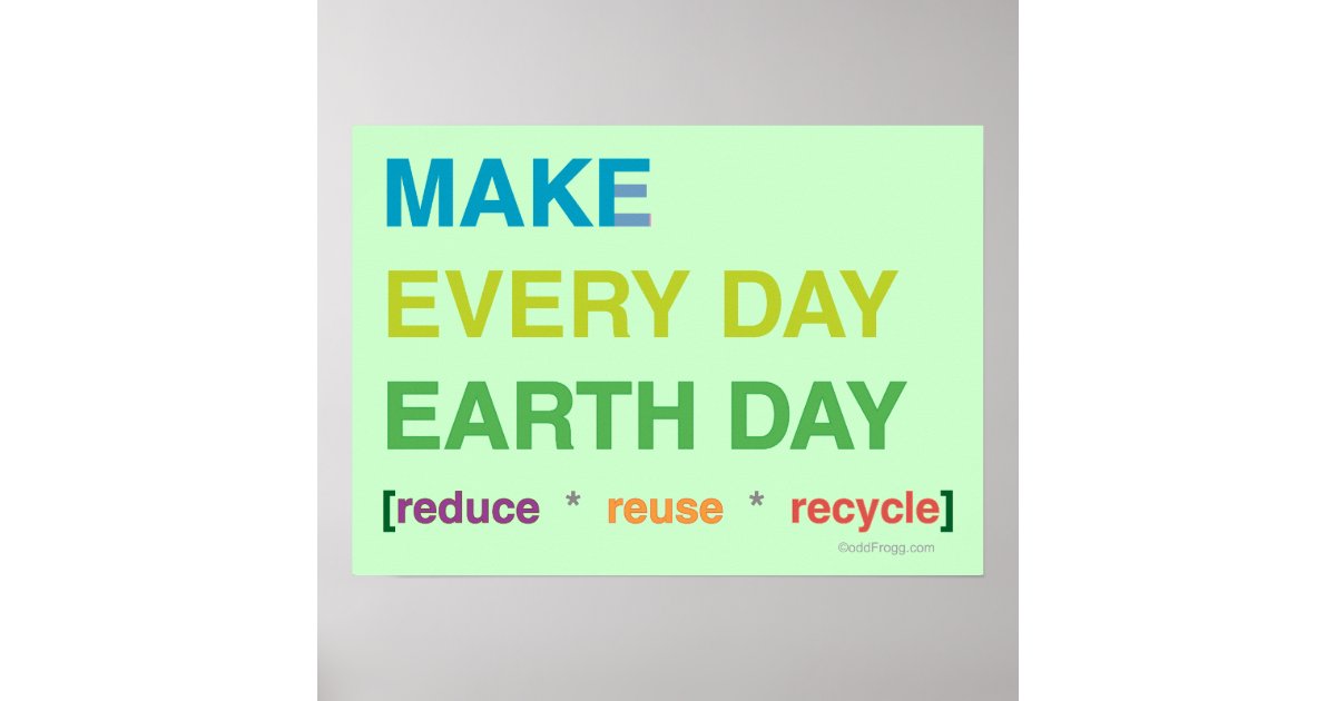 Make Every Day Earth Day Poster | Zazzle