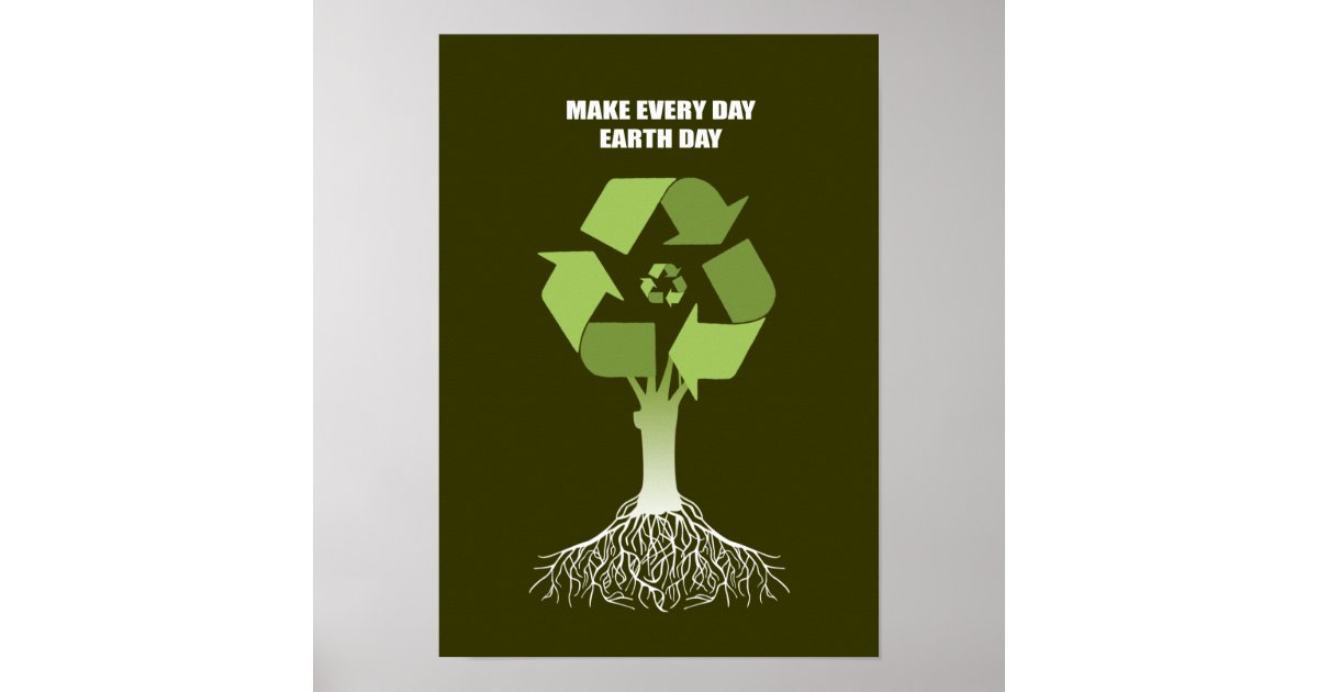 MAKE EVERY DAY EARTH DAY POSTER | Zazzle