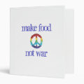 "Make food, not war" recipe storage binder | Zazzle
