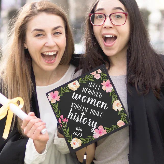 Make History | Custom Class Year Graduation Cap Topper | Zazzle