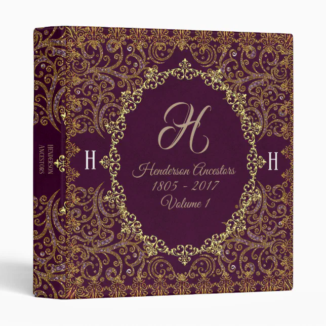 Make History Monogram Genealogy Binder | Zazzle