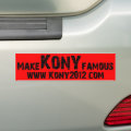 Make Kony Famous - Kony 2012 Bumper Sticker | Zazzle