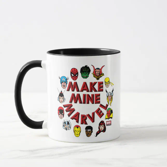 "Make Mine Marvel" Hero Graphic Mug | Zazzle