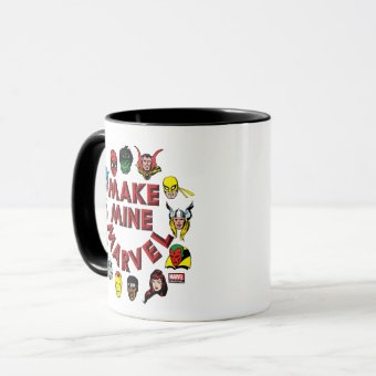 "Make Mine Marvel" Hero Graphic Mug | Zazzle
