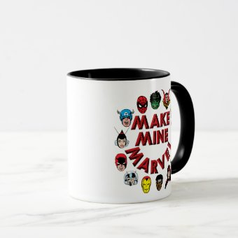 "Make Mine Marvel" Hero Graphic Mug | Zazzle