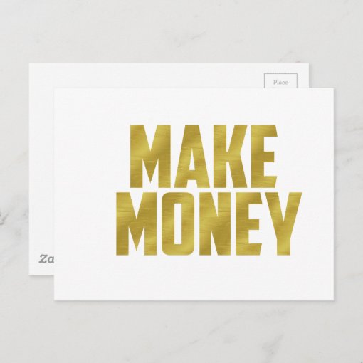 Make Money Postcard | Zazzle