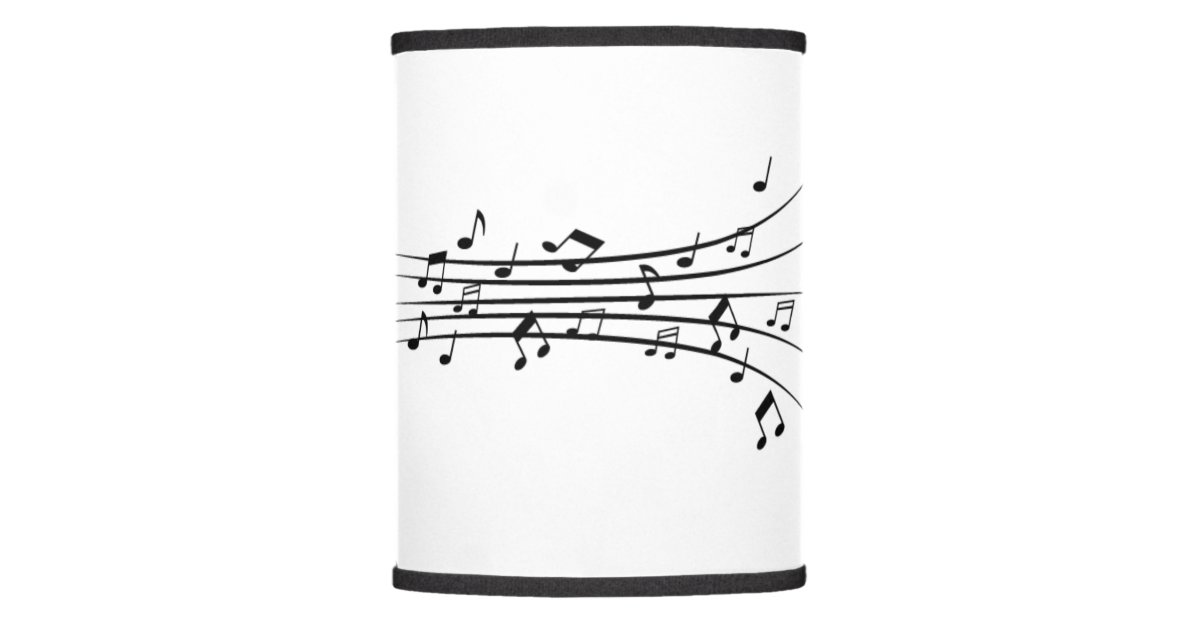 Make Music Stylized Treble Clef & Notes Lamp Shade | Zazzle