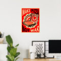 Make Pizza,Not War, Poster | Zazzle