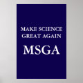Make Science Great Again MSGA Typography Poster | Zazzle