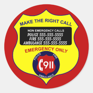 Call 911 Stickers | Zazzle