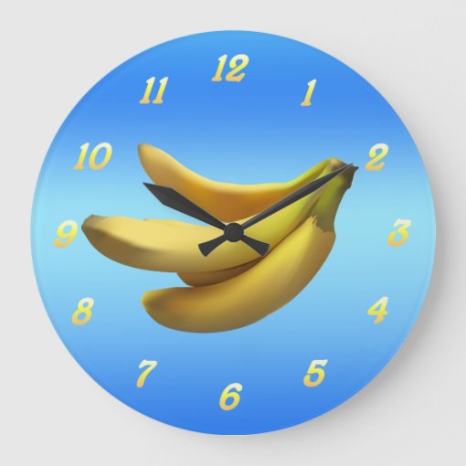Make Time For Bananas Large Clock | Zazzle