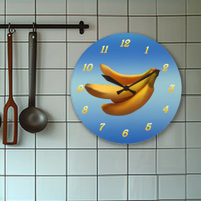 Make Time For Bananas Large Clock | Zazzle