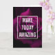 Make today Amazing Purple Rose Inspirational Card | Zazzle